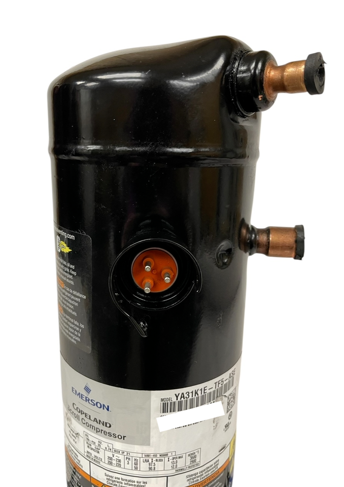 NEW Copeland Scroll Compressor YA31K1E-TF5-ASE 3 Phase 50/60 Hz 200 ...