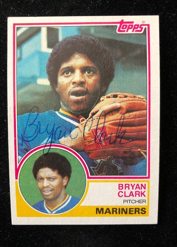 BRYAN CLARK 1983 TOPPS AUTOGRAPHED SIGNED AUTO BASEBALL CARD 789 ...