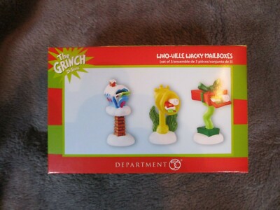 The Grinch, Dr. Seuss, Dept. 56., Who-Ville Wacky Mailboxes NEW | eBay