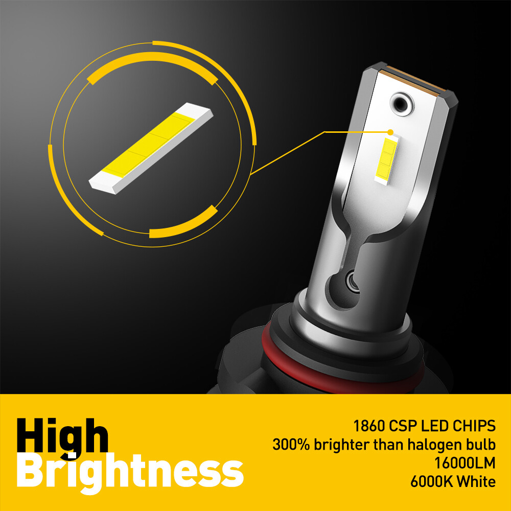 9005+9006 LED Combo CSP LED Headlight Kit 40000LM Light Bulbs Hi/Low ...