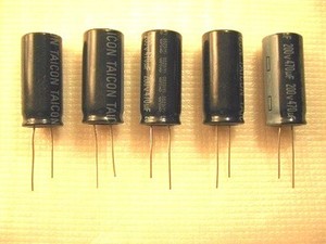 Lot of 5 Taicon Electrolytic Capacitor E-CAP 200V 470uF 18mm x 40mm | eBay