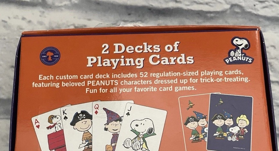 Snoopy Peanuts Charlie Brown Jack O Lantern Halloween Double Deck Playing Cards | eBay