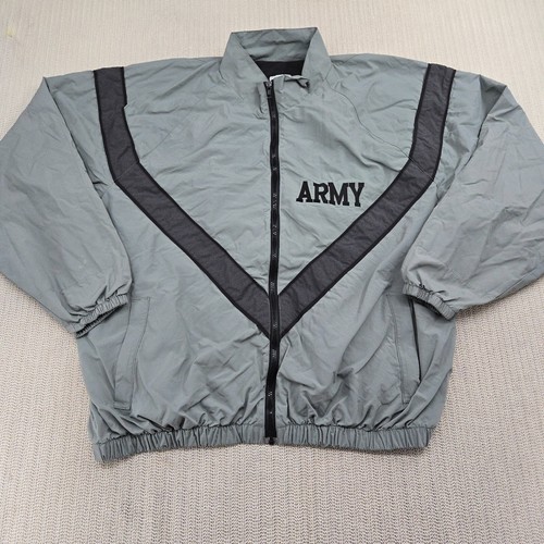 US Army IPFU Jacket Mens 2XL XXL Gray Reflective Full Zip Training ...