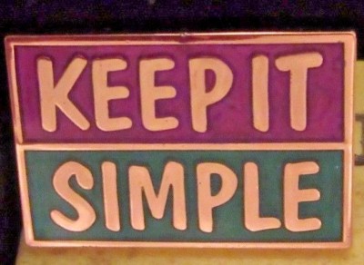 Alcoholics Anonymous KEEP IT SIMPLE AA Lapel Hat Vest Pin NA Recovery ...