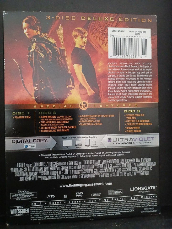 The Hunger Games Target Exclusive ( 3-Disc Deluxe Edition DVD ) New ...