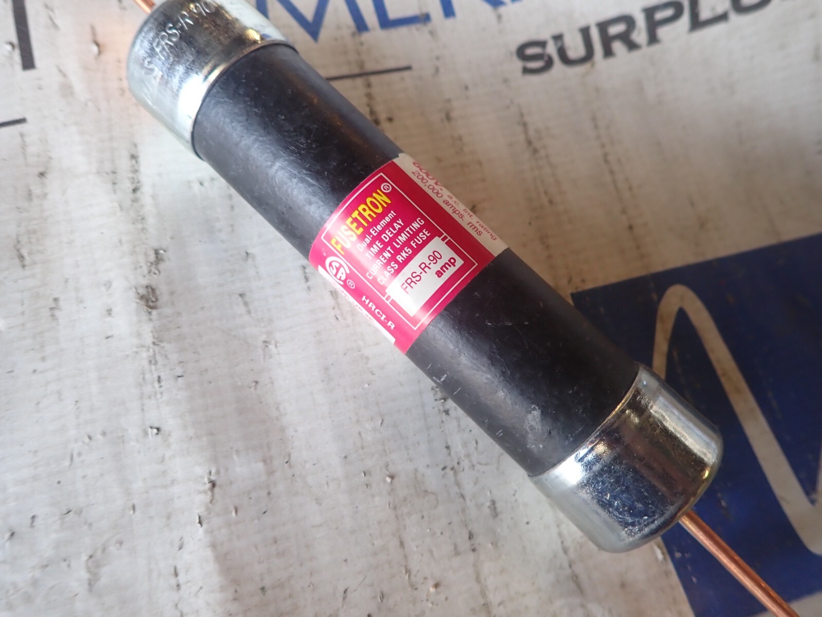 New Fusetron BUSS FRSR90 FRS-R-90 Class RK5 Time Delay 90 Amp 600V Fuse ...