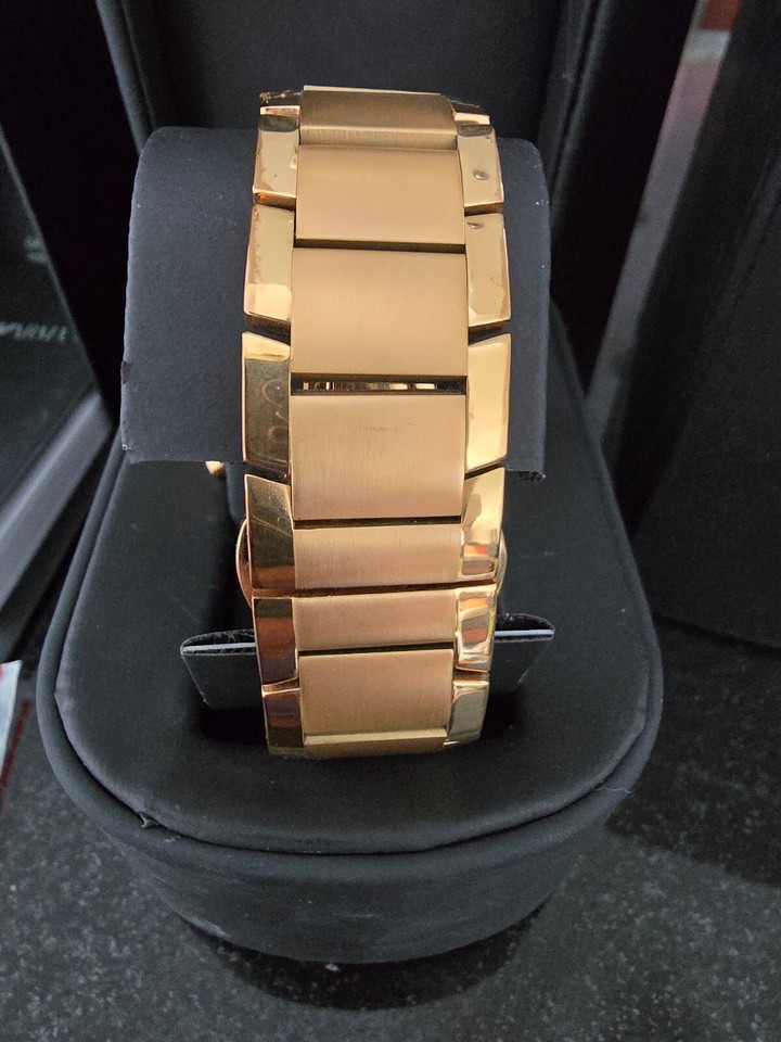 Emporio Armani AR2452 Classic Rose Gold Chronograph Analog Quartz Men's ...