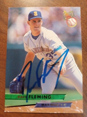 DAVE FLEMING 1993 Fleer Ultra # 268 autographed signed card MARINERS 93 ...
