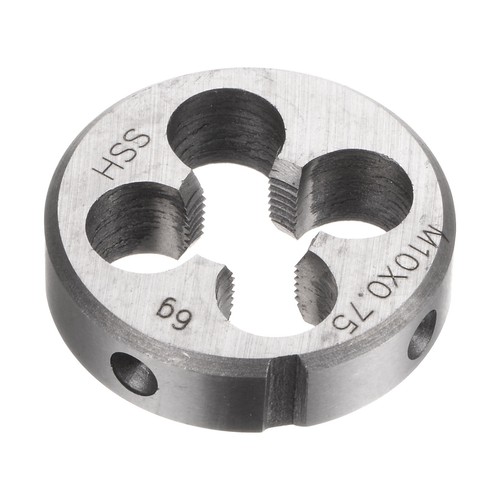 Round Threading Dies Metric M10 x 0.75 Thread High Speed Steel Screw ...