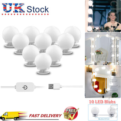 10X Bulbs Make Up Mirror Lights LED Kit Bulbs Vanity Lights Dimmable ...