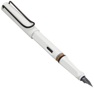 LAMY Fountain Pen F Fine Letter Safari White Black Clip L19WTRB-F Dual ...