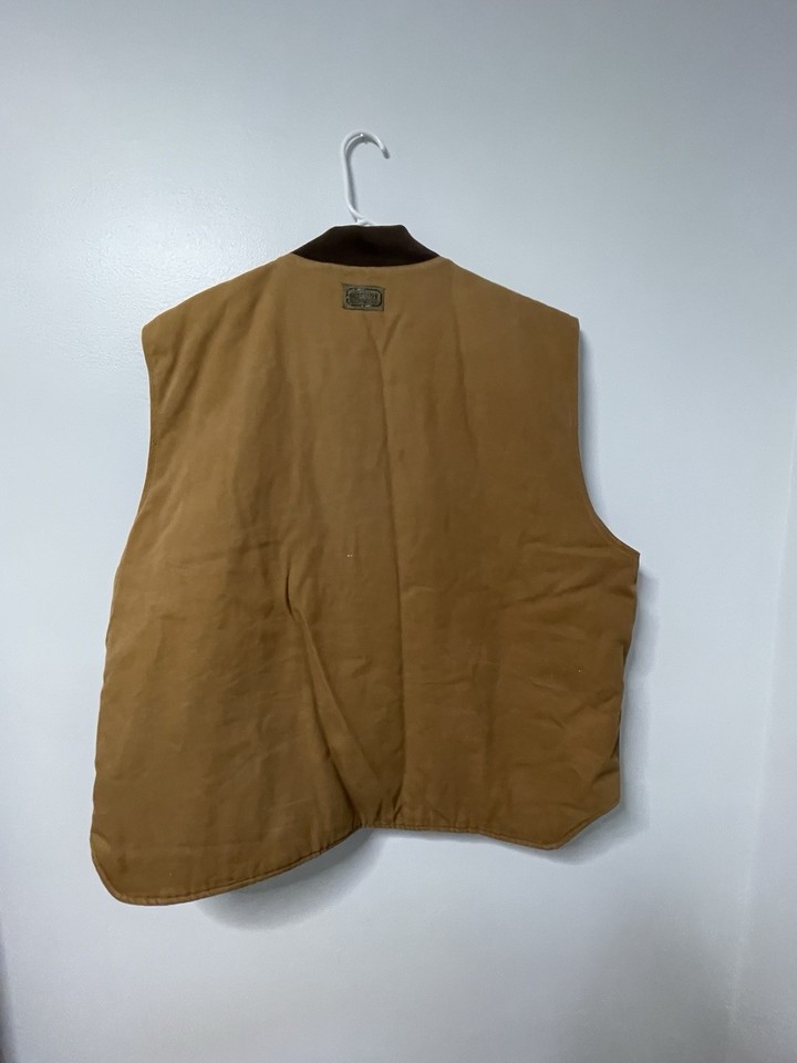 CE Schmidt Vest Adult 3XL Brown Canvas Lined Full Zip Sleeveless | eBay