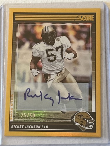2024 PANINI SCORE RICKEY JACKSON AUTO AUTOGRAPH #207 GOLD ZONE 25/50 ...