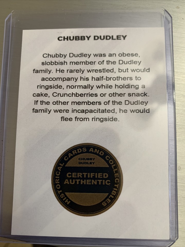 ECW Autograph Card Chubby Dudley Dudley Brothers Boyz Signed wrestling ...