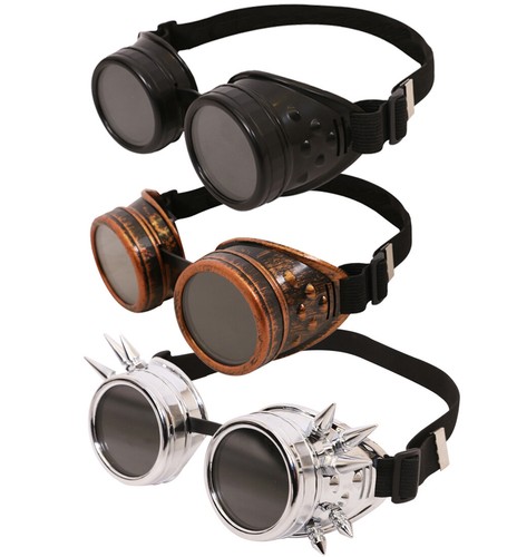 STEAMPUNK GOGGLES VICTORIAN SCI-FI FANCY DRESS RETRO GOTHIC 1800S ...