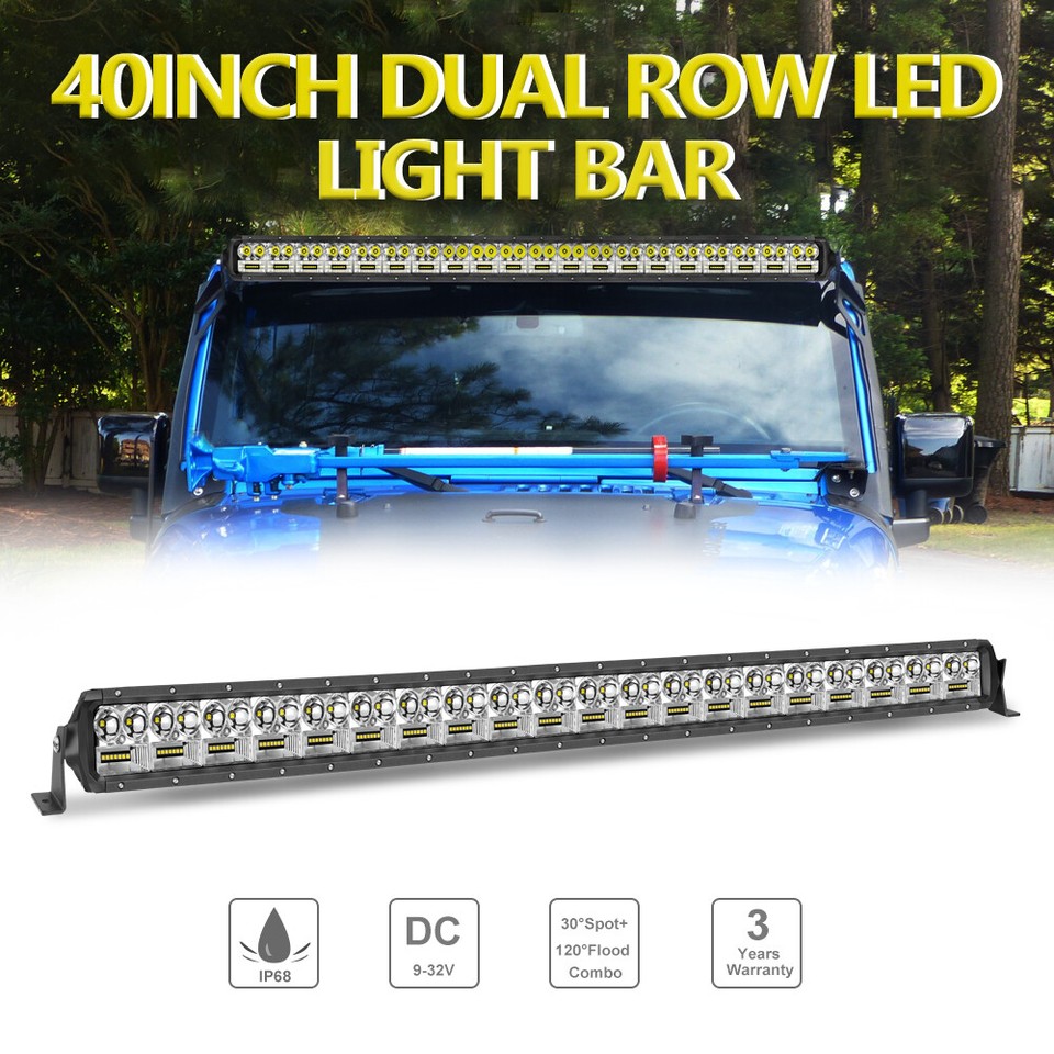 55" Curved LED Work Light Bar Dual-Row Combo Truck Roof Driving Offroad ...