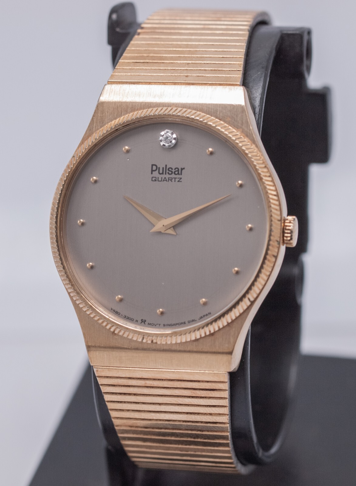 1992 - Pulsar Men's Quartz 32mm Gold Tone Dress Watch… - Gem