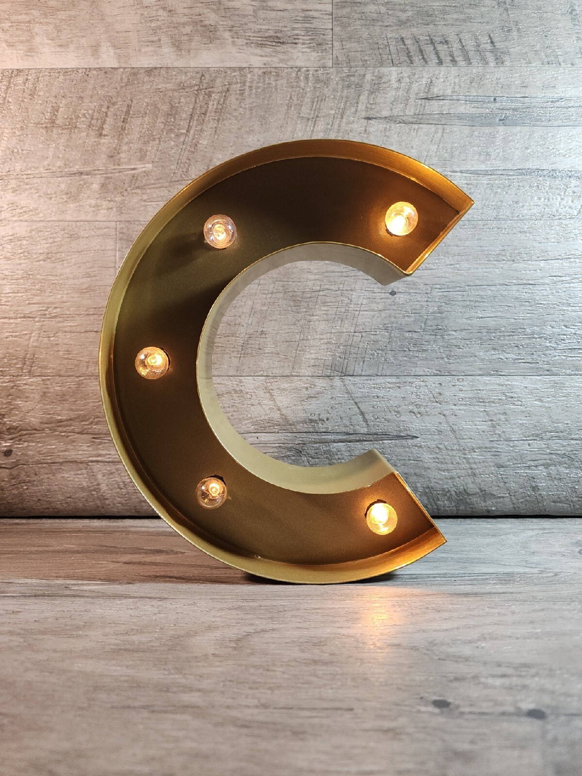 Threshold Marquee Light Letters Gold Metal 8" I L K V all work 1 battpk ...