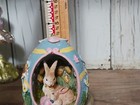 Primitive Antique Style Toy Country Farm Easter Bunnies on Wheels ...