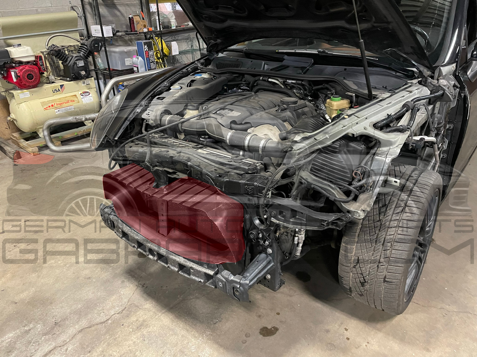 CENTER DUCT RADIATOR SUPPORT AIR DUCT PORSCHE CAYENNE 4.8 TURBO GTS ...