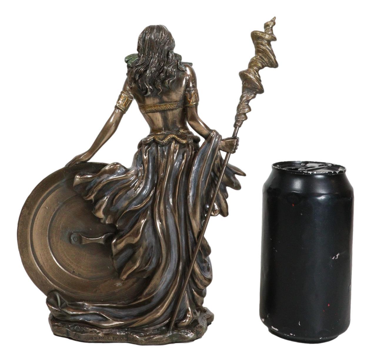 All Mother Goddess Frigga Holding Spear and Shield Statue Norse Asgard ...