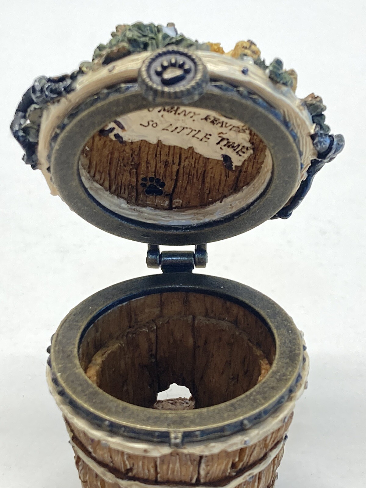 Boyds Bears Uncle Bean Treasure Box Devon's Pile Of Leaves With Bear ...