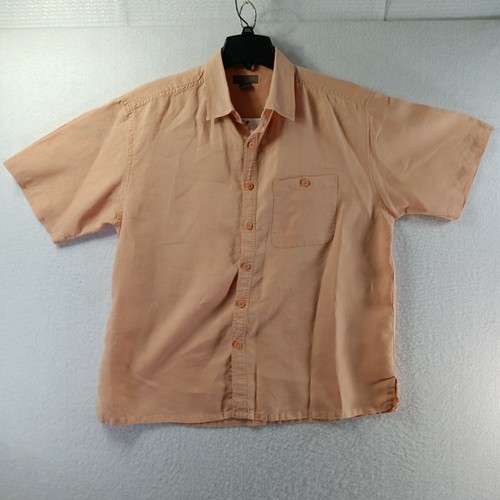 Sette Ponti Shirt Mens Extra Large Orange Casual Button Up | eBay