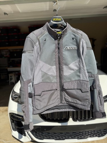 Klim Baja S4 Adventure Mesh Motorcycle Jacket Gray Medium D3O Armor | eBay