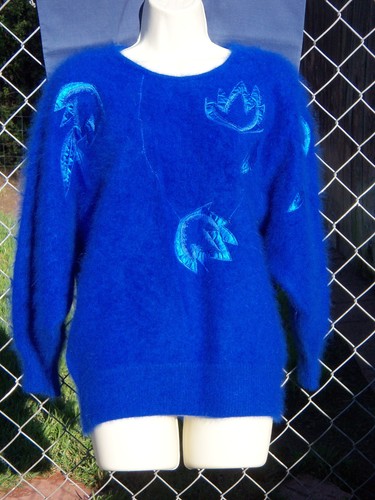 FLUFFY FURRY 80% VENESHA ANGORA SWEATER | eBay