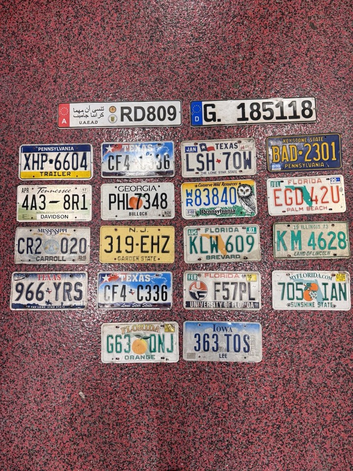 Vintage License Plate Lot | eBay UK