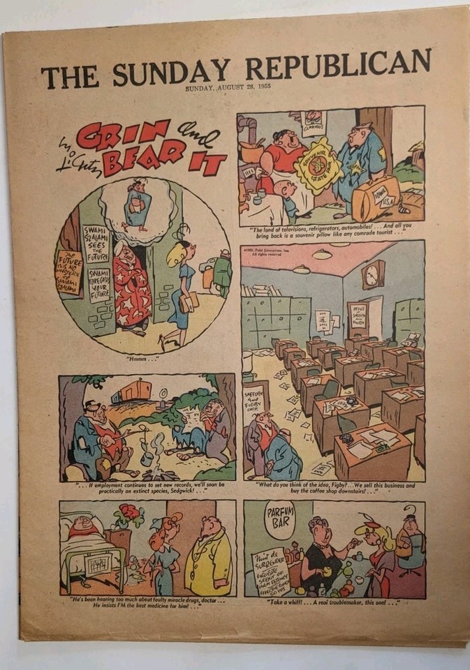 1955 Sunday Comic Section---August 28, 1955 ( Three sections) | eBay