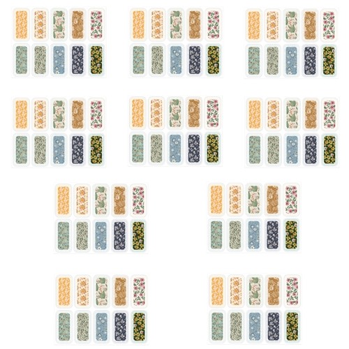 100Pcs Rectangular Flower Sticker Wrapping Label for Seal Envelope ...