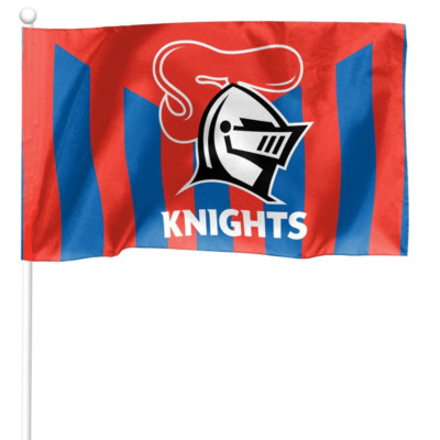 Newcastle Knights NRL Official Medium Supporter Flag 30cm x 48cm Pole ...