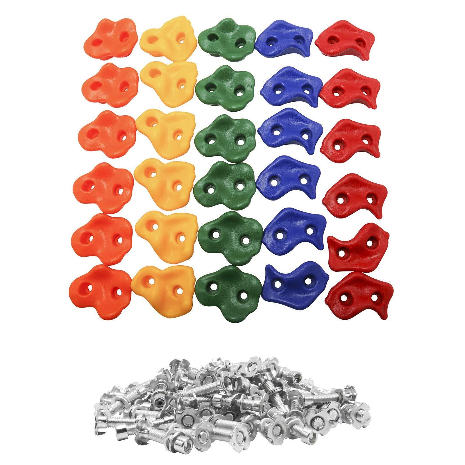 25 PCS Rock Climbing Holds Large Climbing Holds for Play Set Rock Wall ...