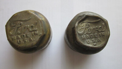 Ford Model T Brass Hub Caps-Ford script -LOT OF TWO | eBay