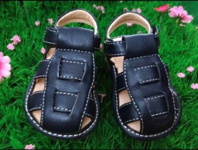 Happy Feet Squeaky Shoes Navy Blue Unisex Sandal Alligator Sole | eBay ...