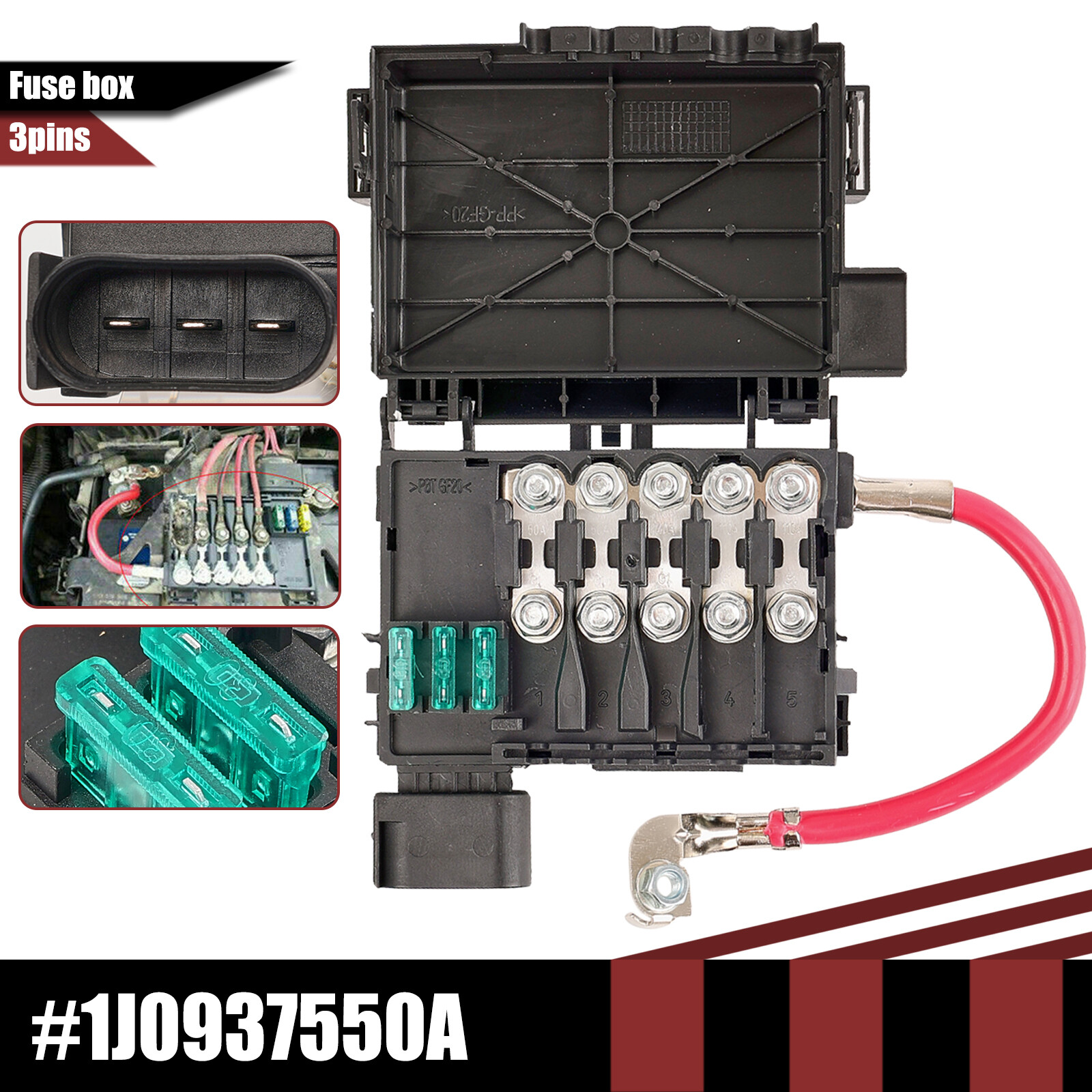 SICHERUNGSKASTEN SICHERUNGSBOX HALTER FÜR AUDI VW SKODA 1J0937617D ...