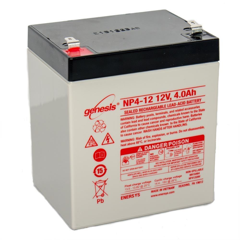 Enersys Genesis NP4-12 12V/4Ah Sealed Lead Acid Battery w/F1 Terminals ...