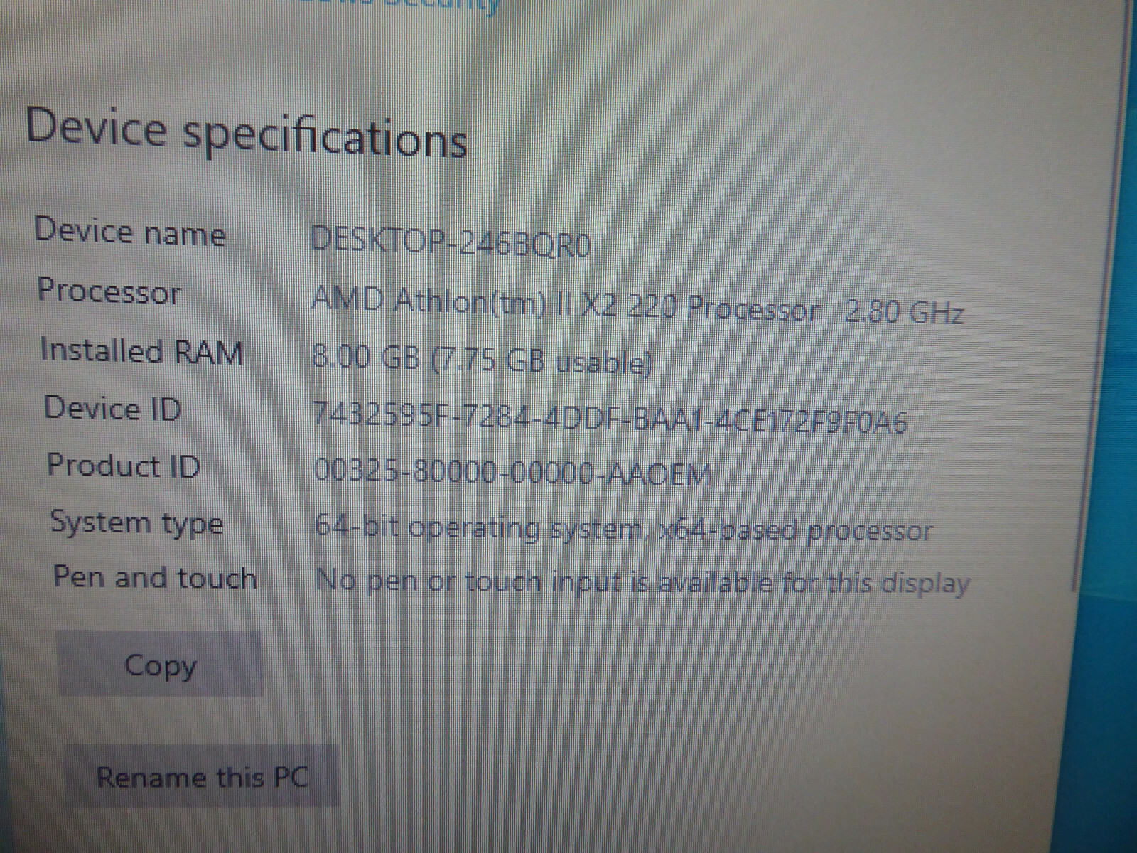 ASUS ESSENTIO CM1630 TOWER PC AMD ATHLON II X2 220 2.8GHz 8GB 500GB ...
