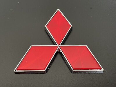 Red Mitsubishi Badge 4.7cm LANCER EVOLUTION COLT CZT ASX FTO GTO JDM ...