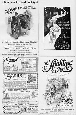 SPAULDING BICYCLE RAMBLER BICYCLE WINDSOR BICYCLE STERLING CYCLE WORKS ...