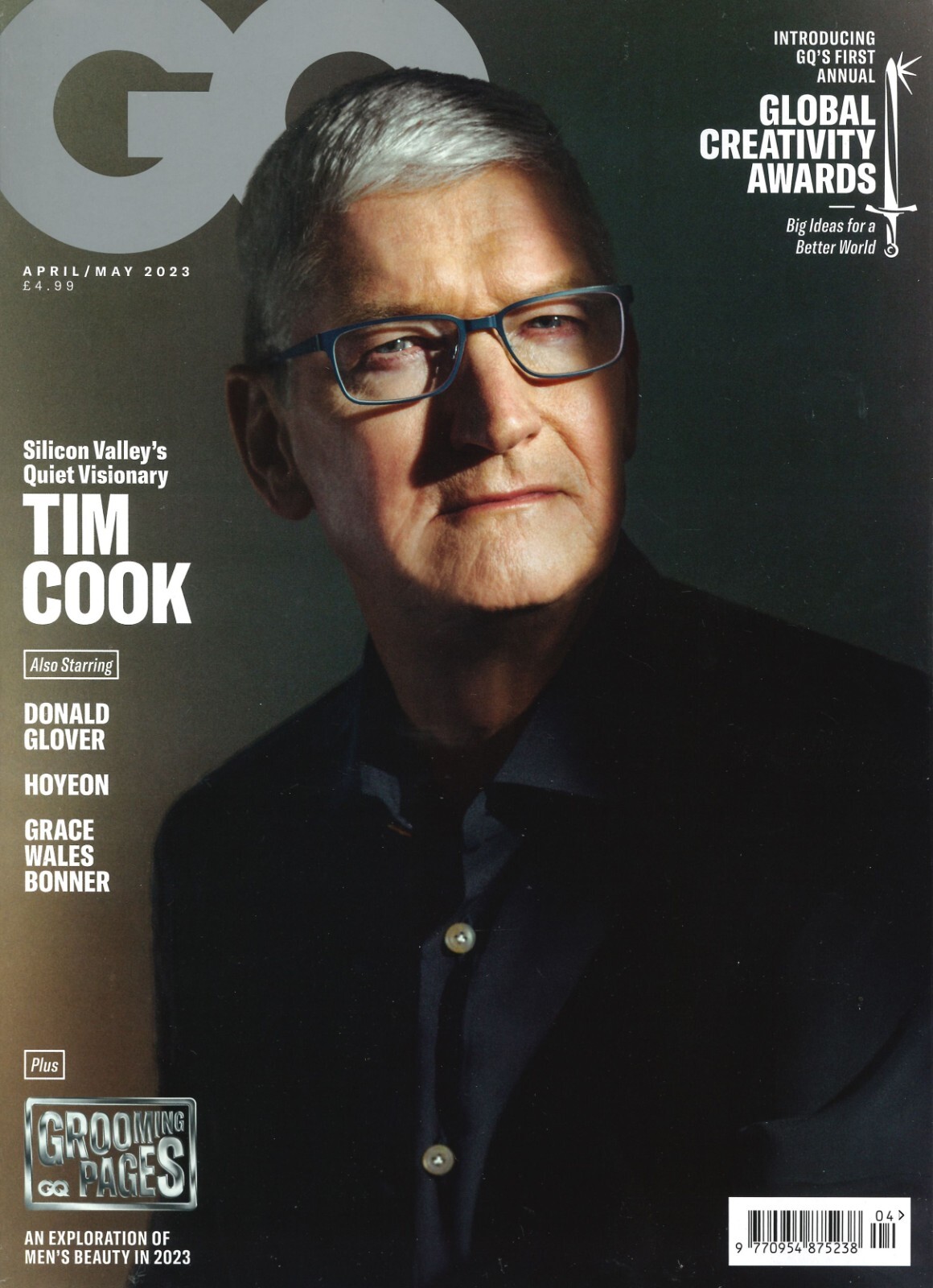 UK GQ Magazine, Tim Cook Cover, Donald Glover, Squid Game Hoyeon, April ...