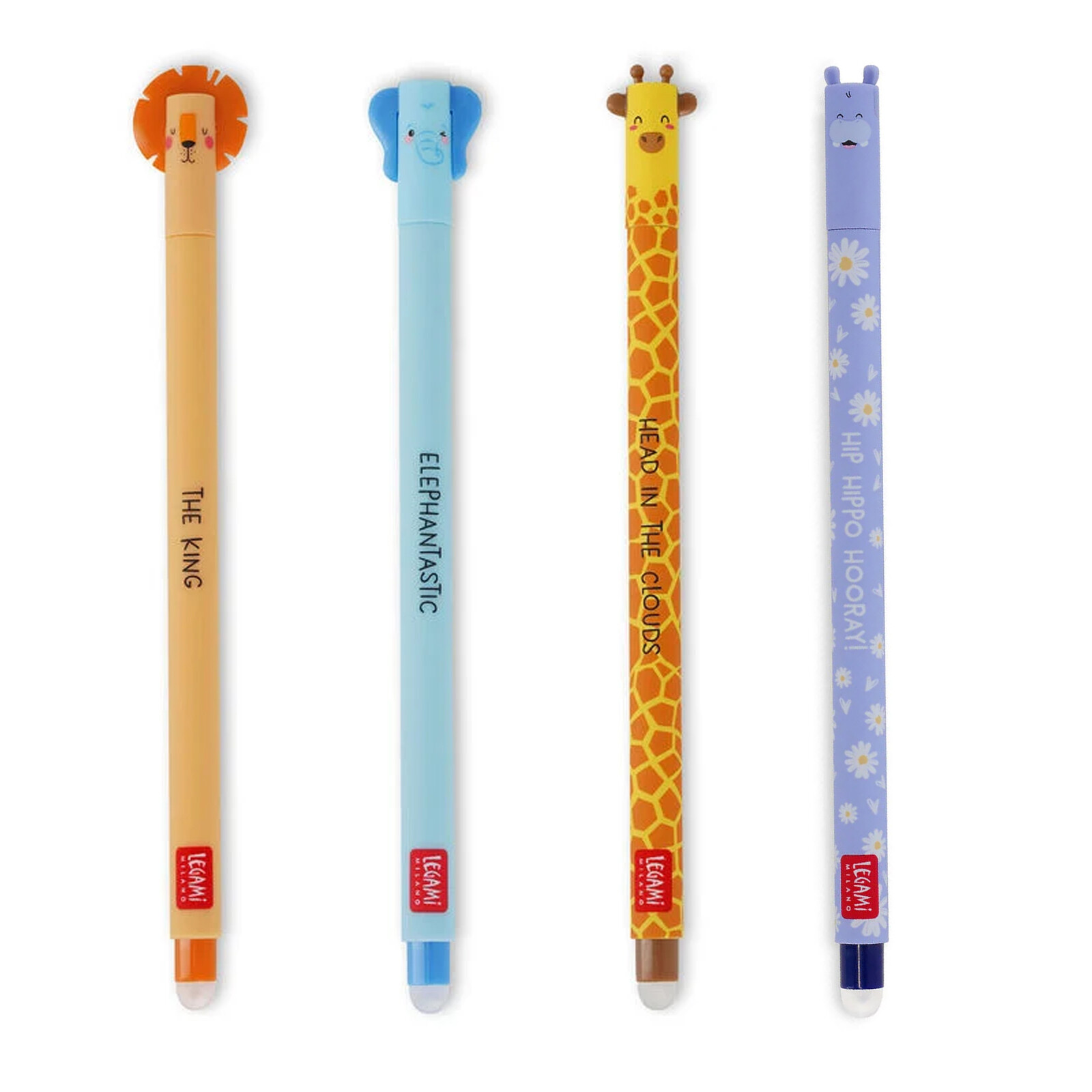 Legami Pen Set Erasable Safari Theme Animal Gel Pens School Stationery ...
