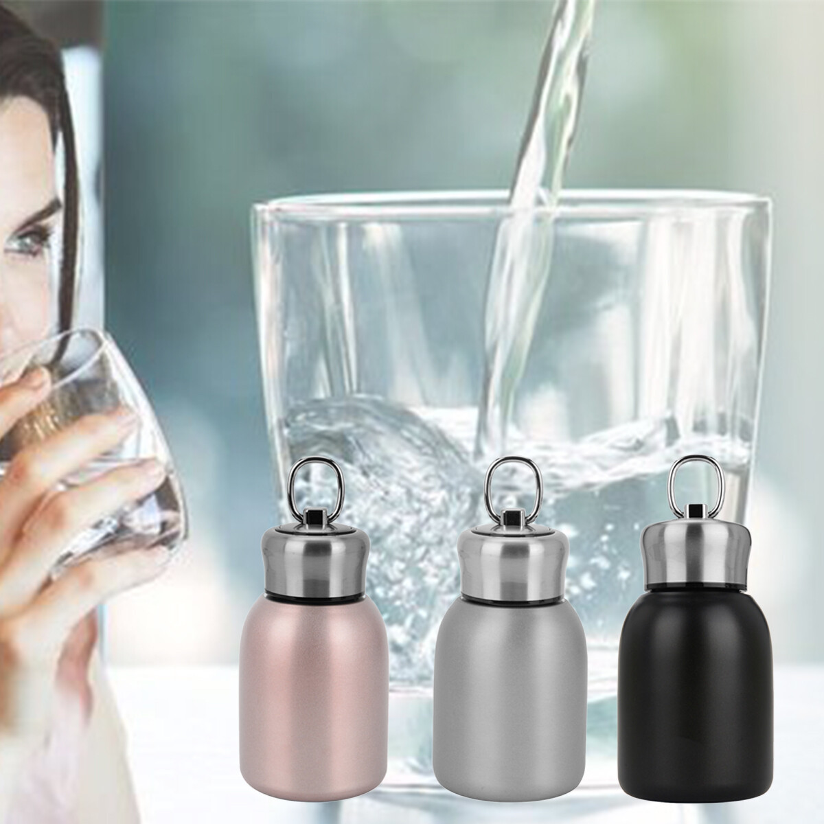 Small Stainless Steel Mini Thermos Cup Travel Drink Mug Coffee Cup ...