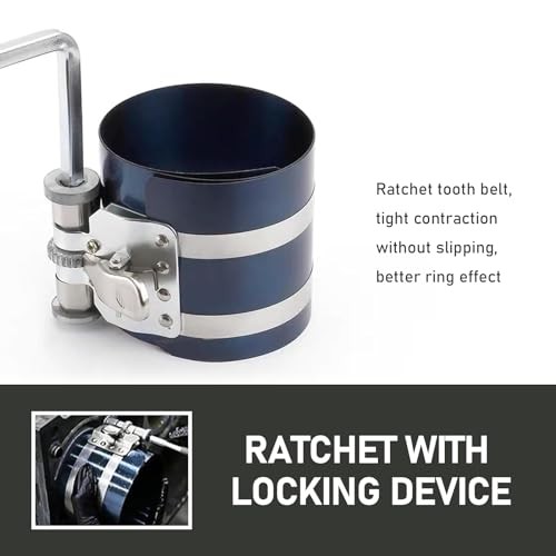 Pack-1 Car 3" Piston Ring Installation Tool, 2.08"-6.88" Adjustable ...