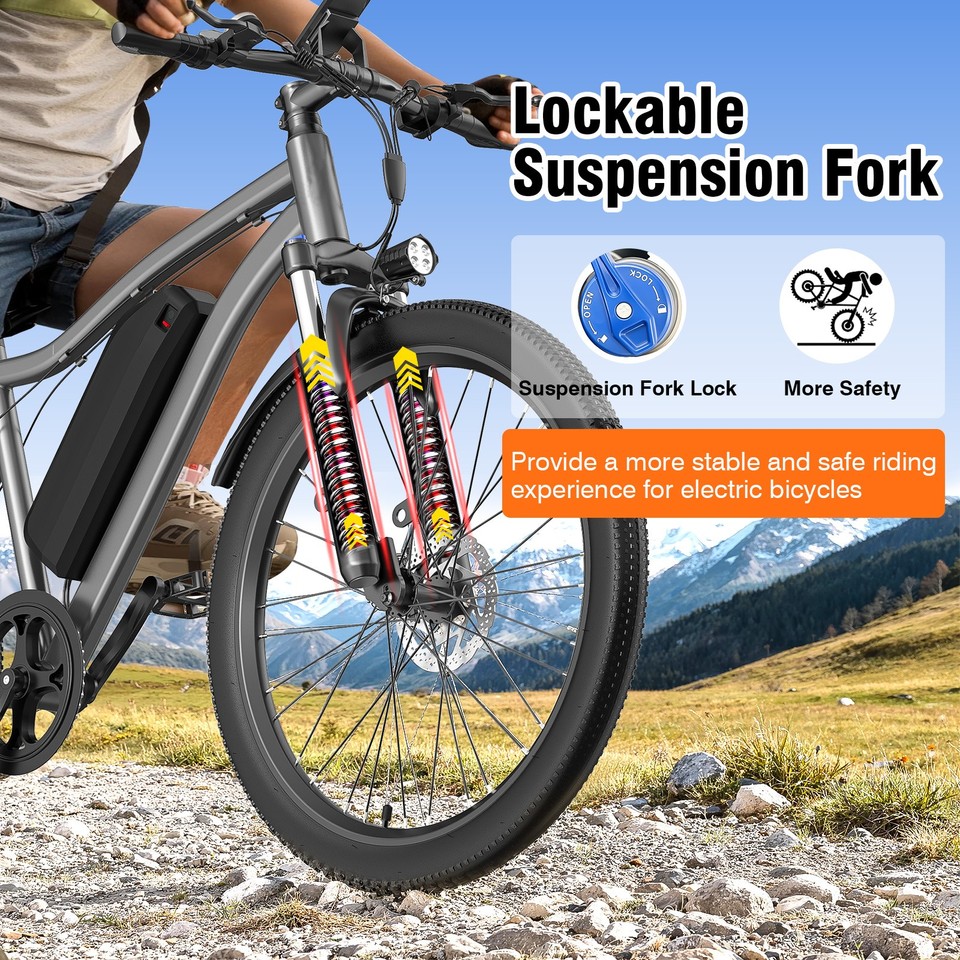 Electric E-Bike 720W Electric E Bicycle 36V 26"Road Bike Adult UL 2849 ...
