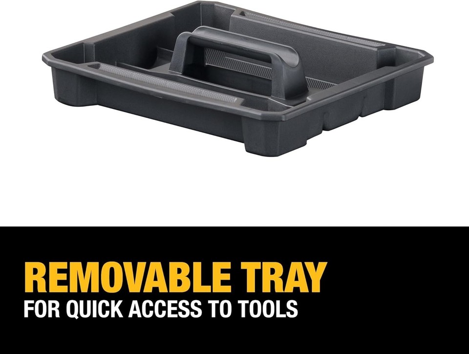 DEWALT TSTAK Tool Box, Extra Large Design, Removable Tray for Easy ...