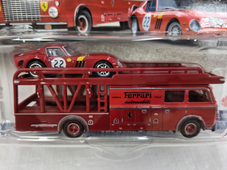 Hot Wheels Team Transporter Ferrari 250 GTO Fiat 642 RN2 Bartoletti Red ...