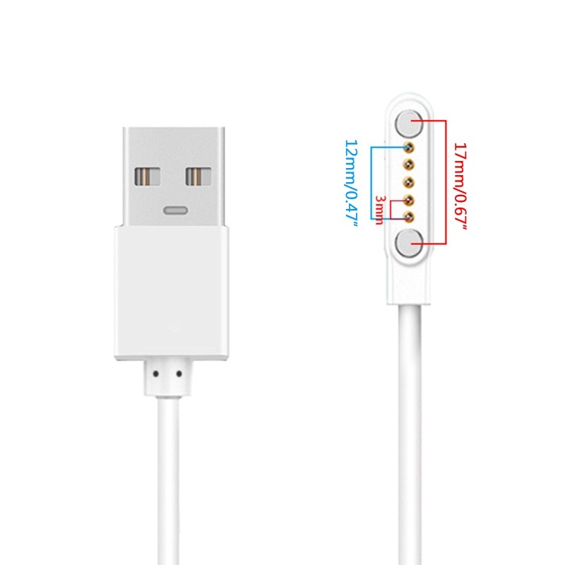 USB Charger 5 Pin 12mm Space for Smart Watch Charging Cable Power Adapt ...