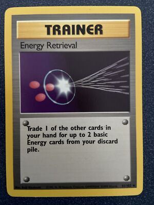 Energy Retrieval 81/102 Base Set Pokemon Card | eBay